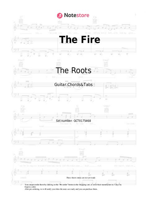 The Fire Chords And Tabs The Roots John Legend In Note Store Guitar Chords Tabs SKU
