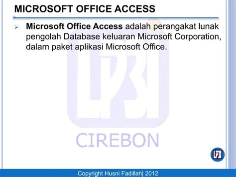 Pengenalas Basis Data Menggunakan Microsoft Access Pptx