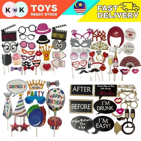 Photo Booth Props Diy Kit For Birthday Party Happy Birthday Photo Booth