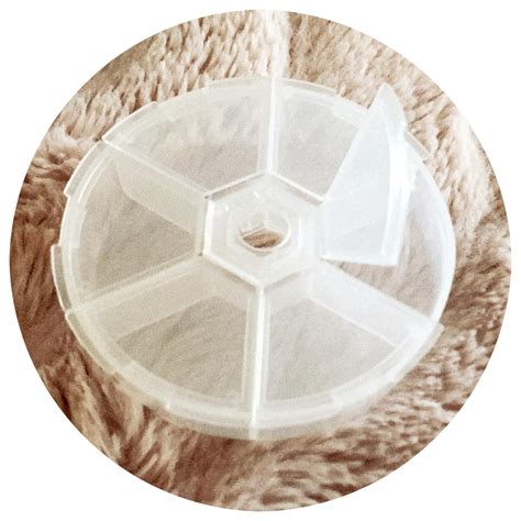 6 Grid Plastic Storage Container Organiser Circle Aj Craft Supplies