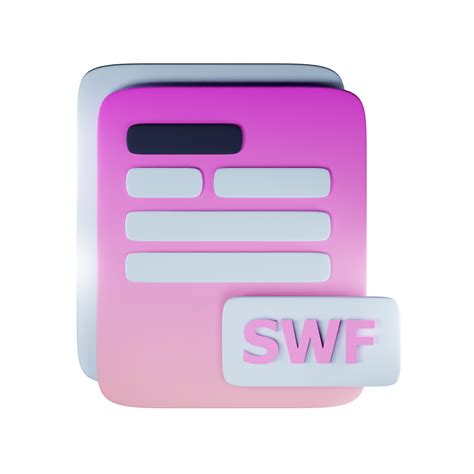 D Swf File Extension Document Illustration Concept Icon Png