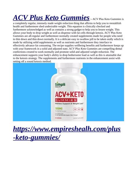 Ppt Acv Plus Gummies Powerpoint Presentation Free Download Id11460921
