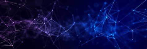 Premium Photo Futuristic Geometric Double Data Flow Background With Connecting Dots And Lines