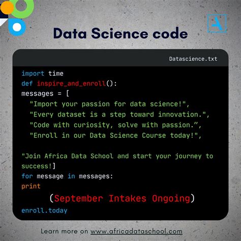 Africa Data School On Linkedin Code Datascience