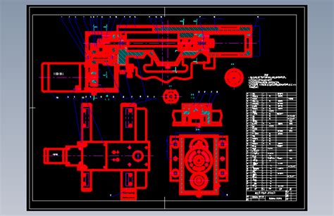 数控车床横向进给机构cad图纸 Autocad 2007 模型图纸下载 懒石网