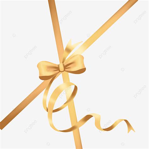 골드 리본 일러스트 꽃 골든 리본 선물 장식 Png 일러스트 및 Psd 이미지 무료 다운로드 Pngtree
