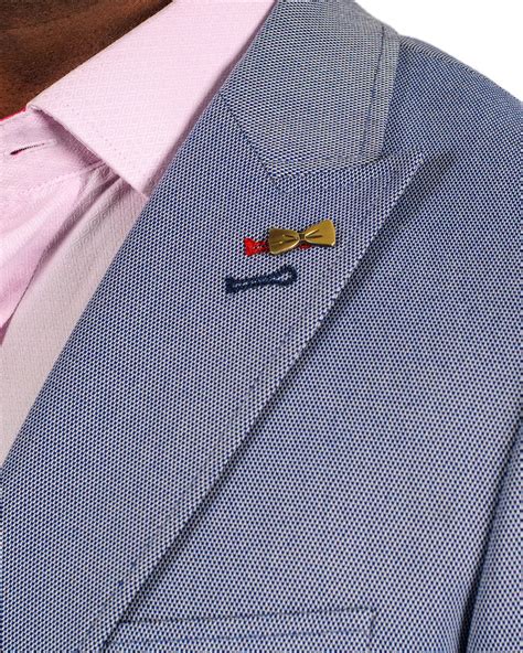 34 R Stretch Fabric Bluered Light Weight Suit Slim Fitted Suit