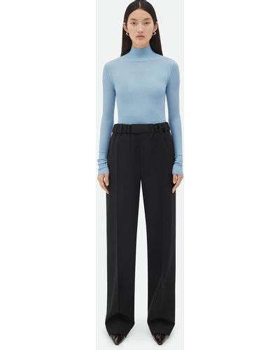 Blue Bottega Veneta Pants Slacks And Chinos For Women Lyst