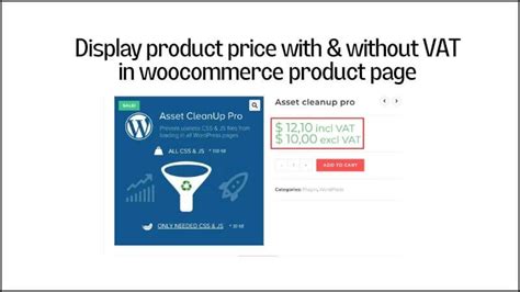 How To Show Product Price With And Without Vat In Woocommerce Product