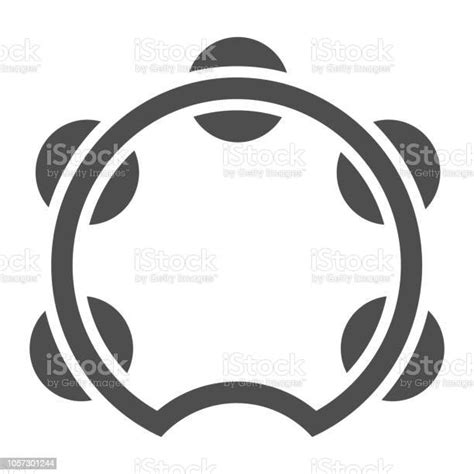 탬 버린 모양 아이콘 음악 및 악기 드럼 서명 벡터 그래픽 백색 배경에 단단한 패턴 10에 대한 스톡 벡터 아트 및 기타 이미지 Istock