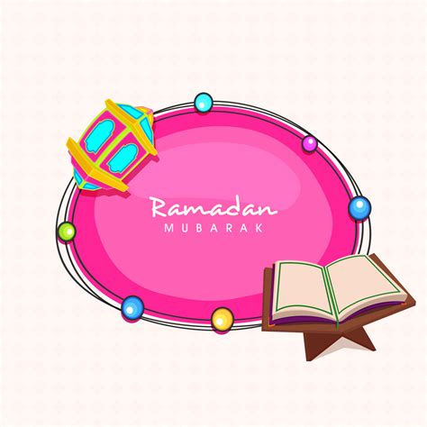 Islamic Holy Month Of Prayers Ramadan Kareem Background With Open