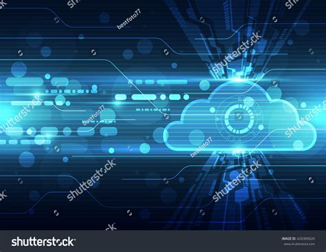 Abstract Cloud Technology Background Vector Illustration Stock Vector