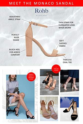 Rohb By Joyce Azria Monaco High Block Heel Ankle Strap Sandal Nude Size On Galleon Philippines