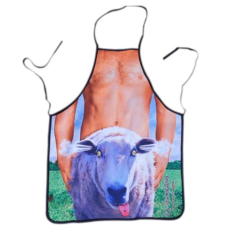 3d Funny Apron Aprons Kitchen Women Protection Baking Funny Polyester