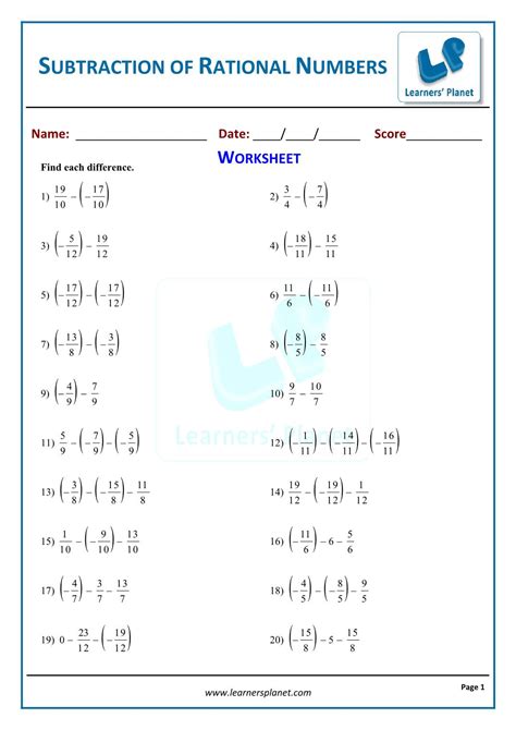 Grade 8 Rational Numbers