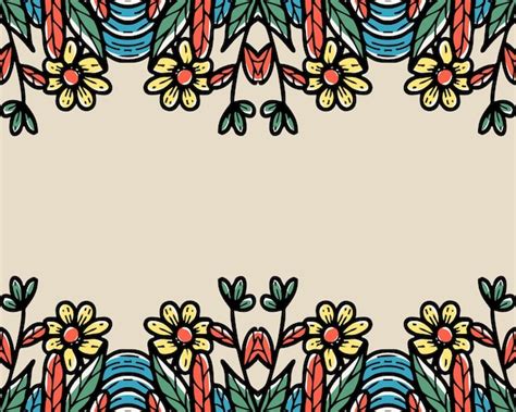 꽃밭 벡터 일러스트 배경 프리미엄 벡터