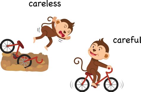 opposite careless and careful vector illustration 2894555 vector art at vecteezy