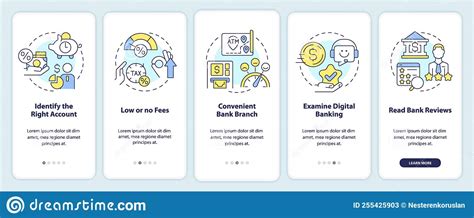 Choose Bank Onboarding Mobile App Screen Stock Vector Illustration Of Screen Icon 255425903