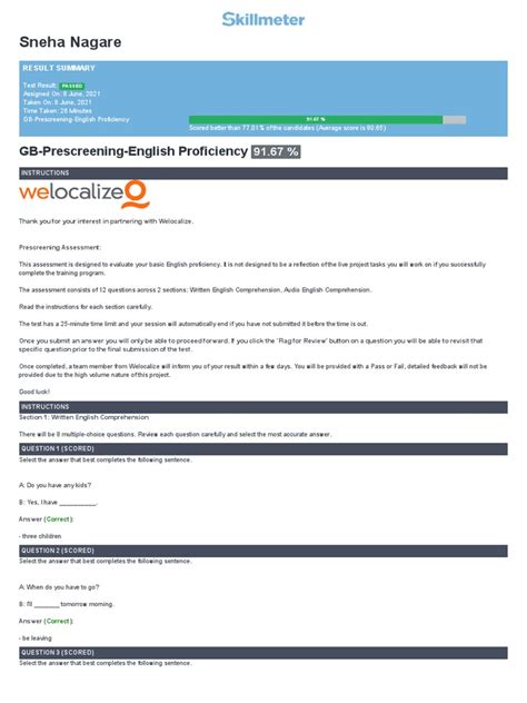 Teste De Linguagem English 1 Pdf Multiple Choice Human Communication