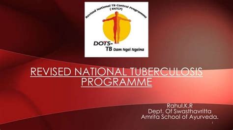 National Tuberculosis Control Programme Ppt