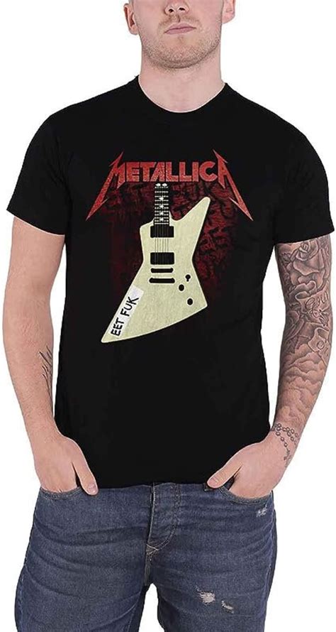 Metallica Eet Fuk Guitar Black T Shirt Officially Licensed Etsy