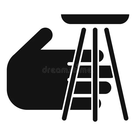 Laser Palm Scanning Icon Simple Vector Bio Smart Stock Vector