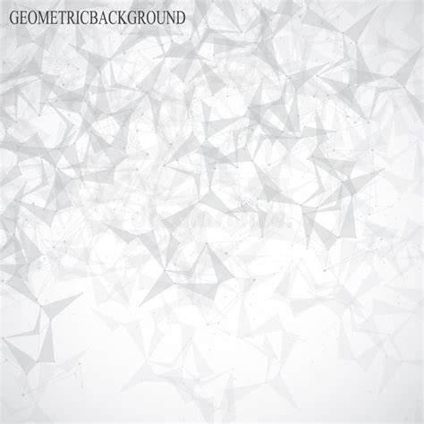 Grey Graphic Background Molecule And Communication Connected Lines With Dots Stock Vector