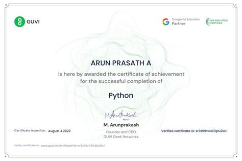 Arun Prasath C On Linkedin Hello Connections I Have Successfully