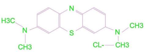 Illustration Shows The Chemical Structure Of Methylene Blue Mb