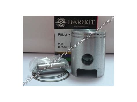 Bi segment piston with flat cap BARIKIT Ø38 8 to 40mm axis 12mm for