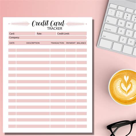Credit Card Expense Tracker Finance Tools Small Business Etsy UK