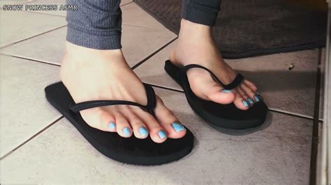 Asmr Flipflop Walking Around Sticky Sound Youtube