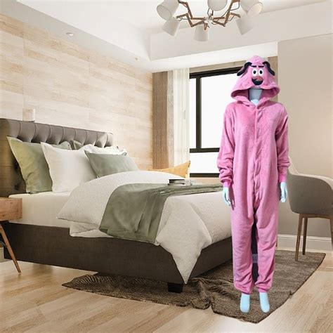 Kigurumi Pijama Macacão Adulto Infantil Coragem o Cão Covarde