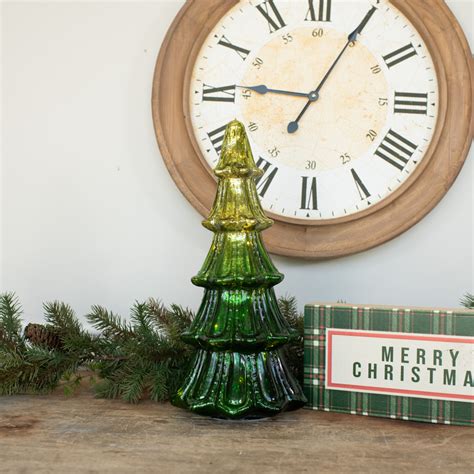 15 Lighted Green Glass Tree Janmichaels Art And Home