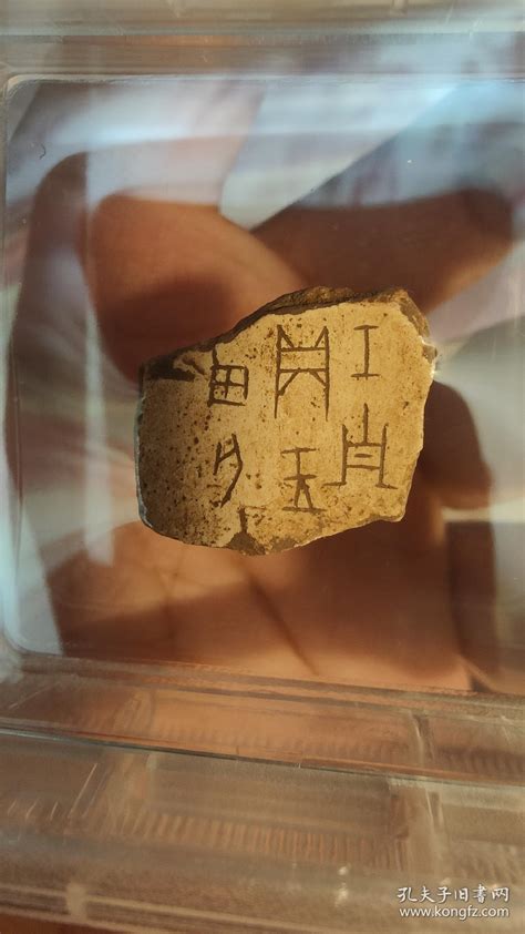 【图】商代甲骨文，珠博评级入盒，保真，刻了“壬，贞，王，田”等六个甲骨文，还有两个字我不认识，很有意义。拍品信息网上拍卖拍卖图片拍卖网