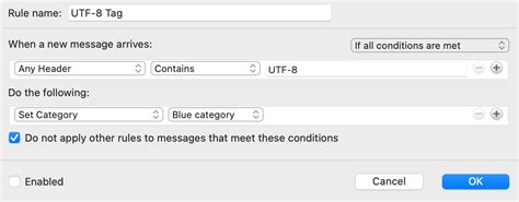 Email Rules Failing For Utf 8 Encoded Sender Names Microsoft Community