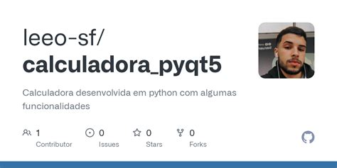 GitHub Leeo Sf Calculadora Pyqt Calculadora Desenvolvida Em Python Algumas Funcionalidades