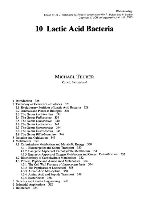 PDF Lactic Acid Bacteria