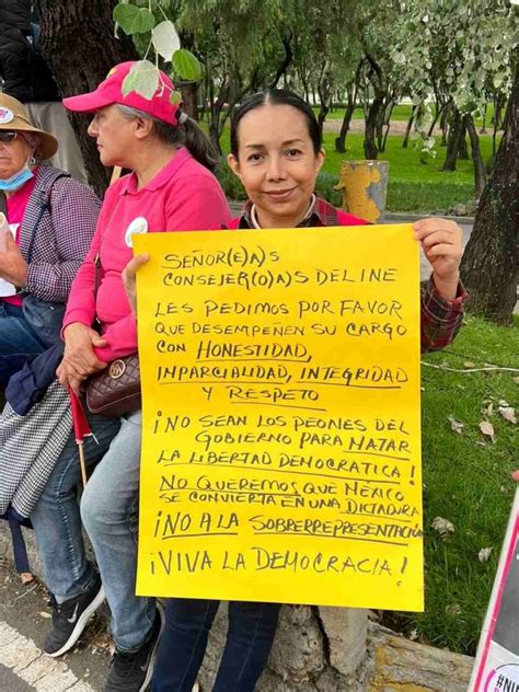 Marea Rosa Protesta Frente A Ine Contra Sobrerrepresentación De Morena