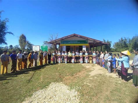 လဲချားတွင် ၇၆ နှစ်မြောက်လွတ်လပ်ရေးနေ့ ကြိုဆိုဂုဏ်ပြုသောအားဖြင့် ကျေးရွာဘက်စုံသုံး ခန်းမသစ်ဖွင့