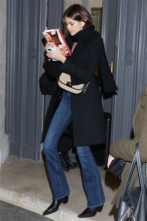 Kaia Gerber Arrives At Valentino Fitting At Haute Couture Week In Paris