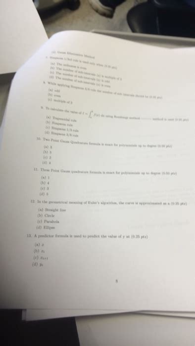 Solved Three Point Gauss Quadrature Formula Is Exact For