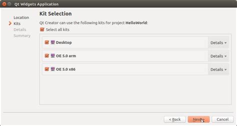 Creating A New Emac Oe Sdk Project With Qmake In Qt Creator Creating