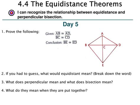 Ppt 44 The Equidistance Theorems Powerpoint Presentation Free