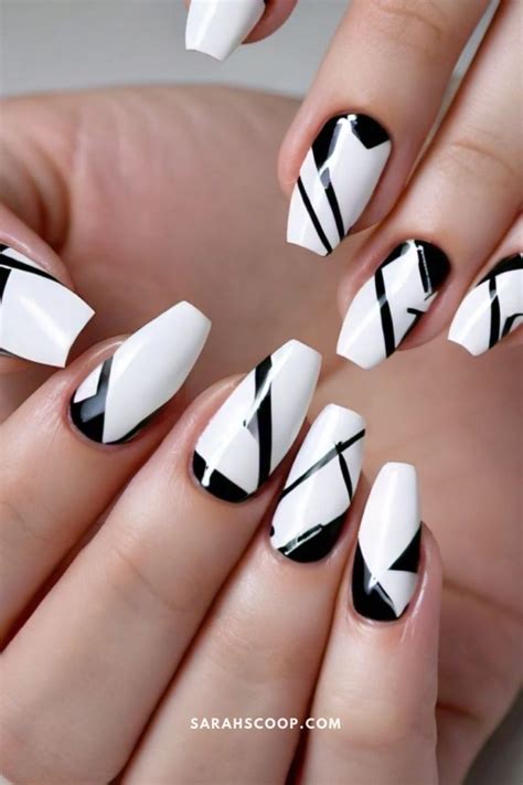 85 White Abstract Nail Art Designs
