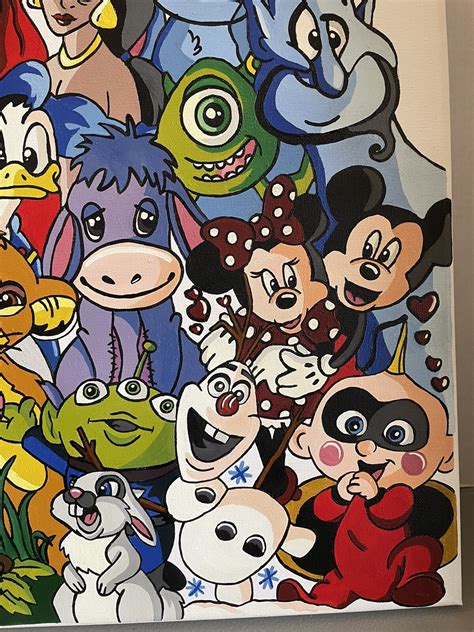 Disney Characters Collage Drawing