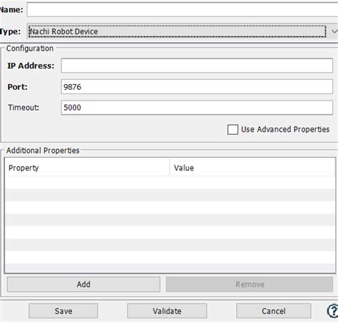 Using The Workbench To Define A Nachi Device