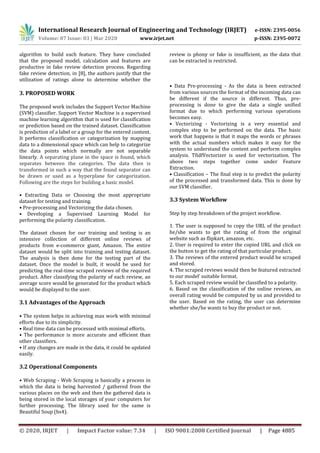 Irjet Online Product Scoring Based On Sentiment Based Review Analysis