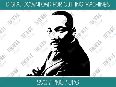 Martin Luther King Jr Svg Mlk Svg Digital Download Vector Art