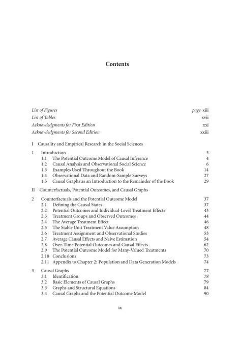 Contents Counterfactuals And Causal Inference